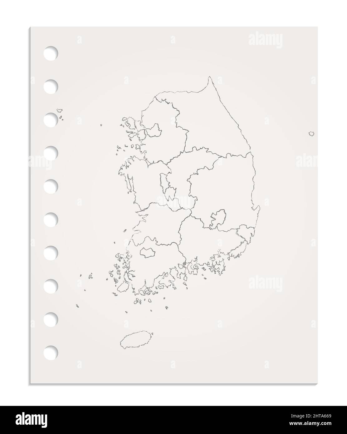 Korea blank map