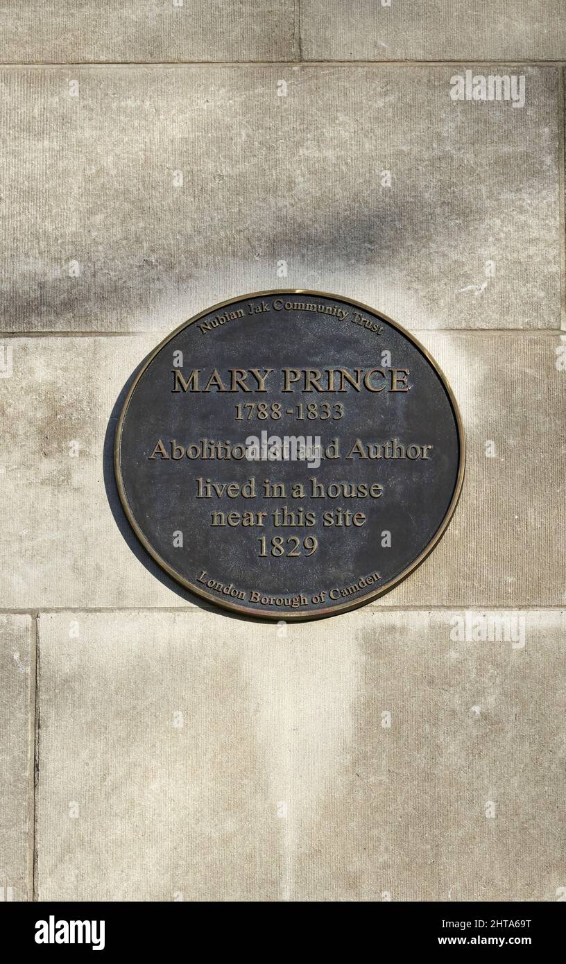 Mary prince plaque sentate house hi-res stock photography and images ...