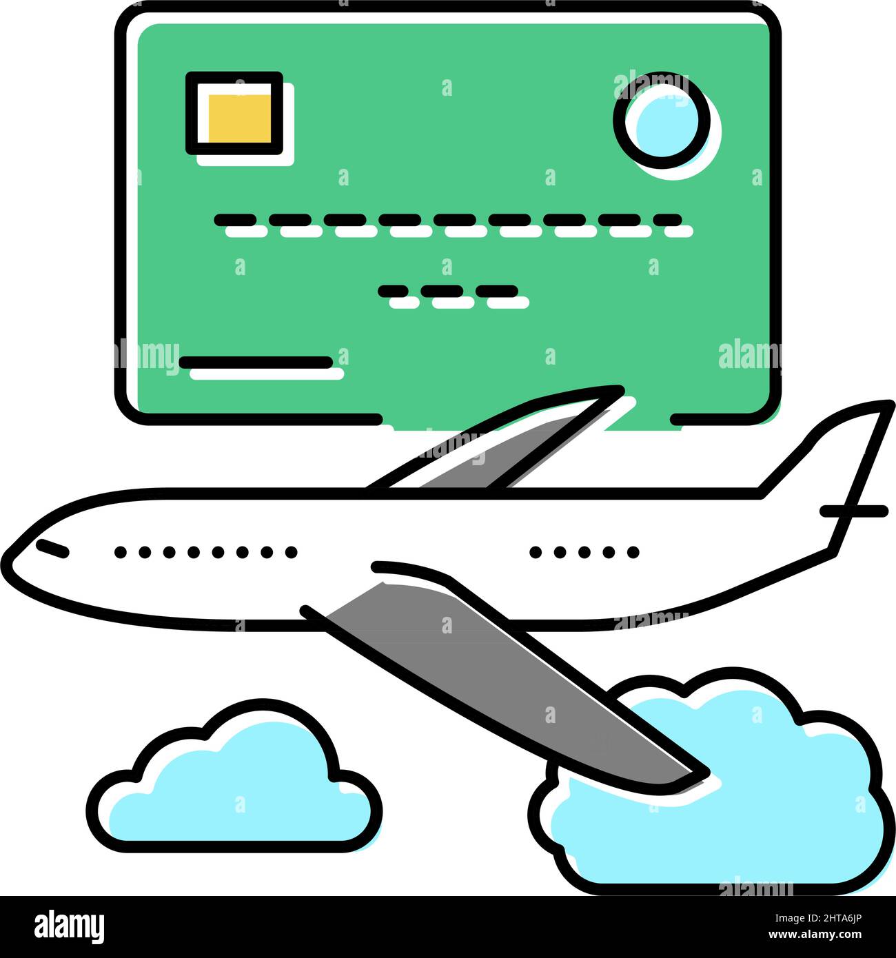 traveling card color icon vector illustration Stock Vector Image & Art ...
