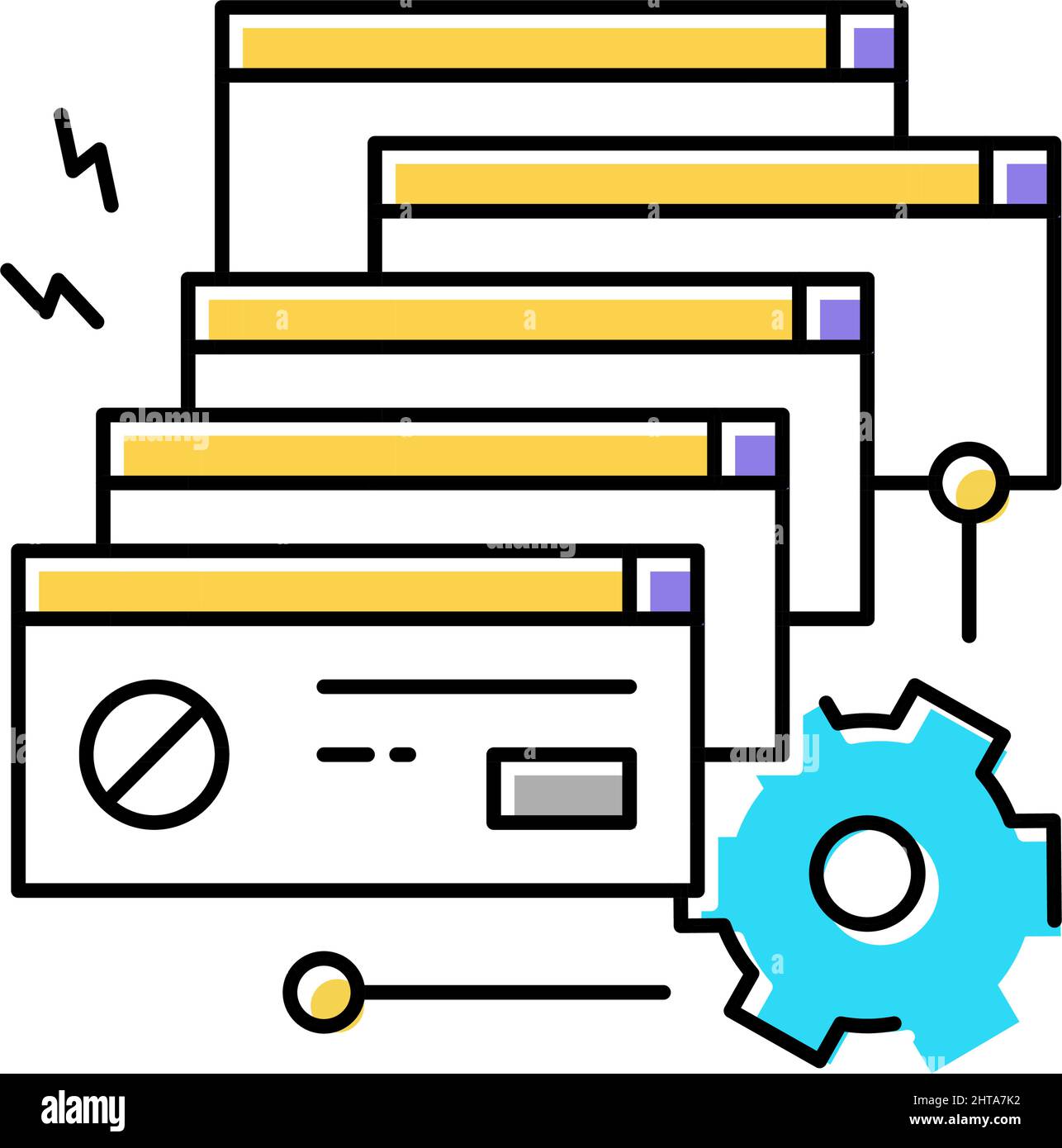 crash system color icon vector illustration Stock Vector Image & Art ...