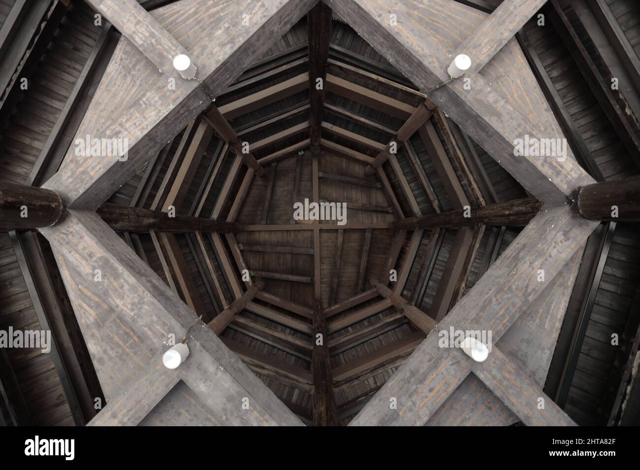 An abstract architectural backdrop with concrete and wood textures ...