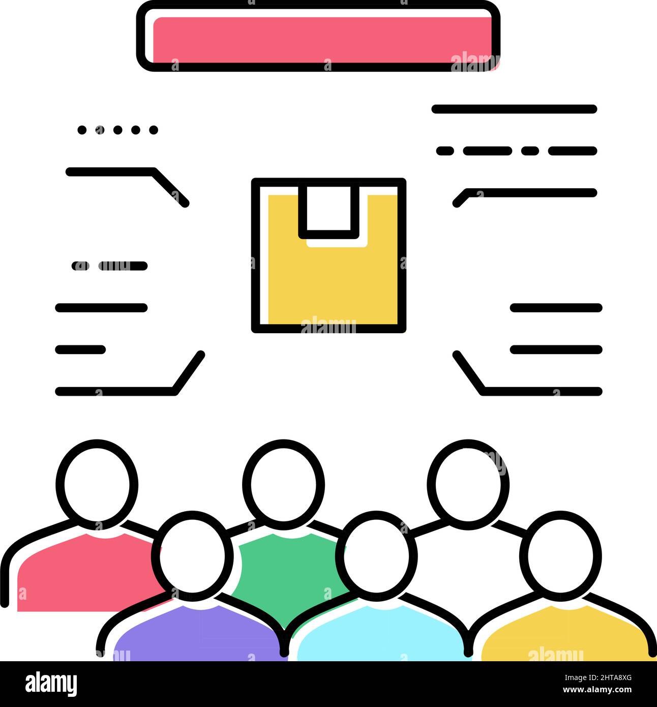 people clients reading reviews color icon vector illustration Stock ...