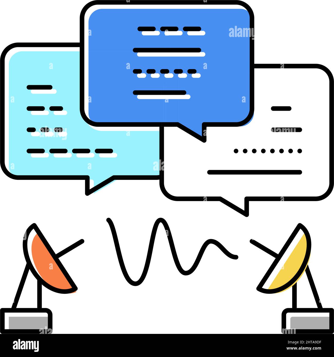 communication process color icon vector illustration Stock Vector Image ...