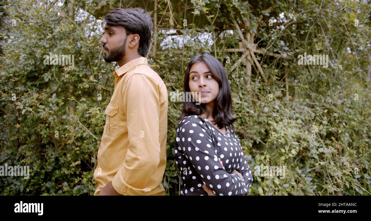 Indian beautiful couple park romance hi-res stock photography and ...