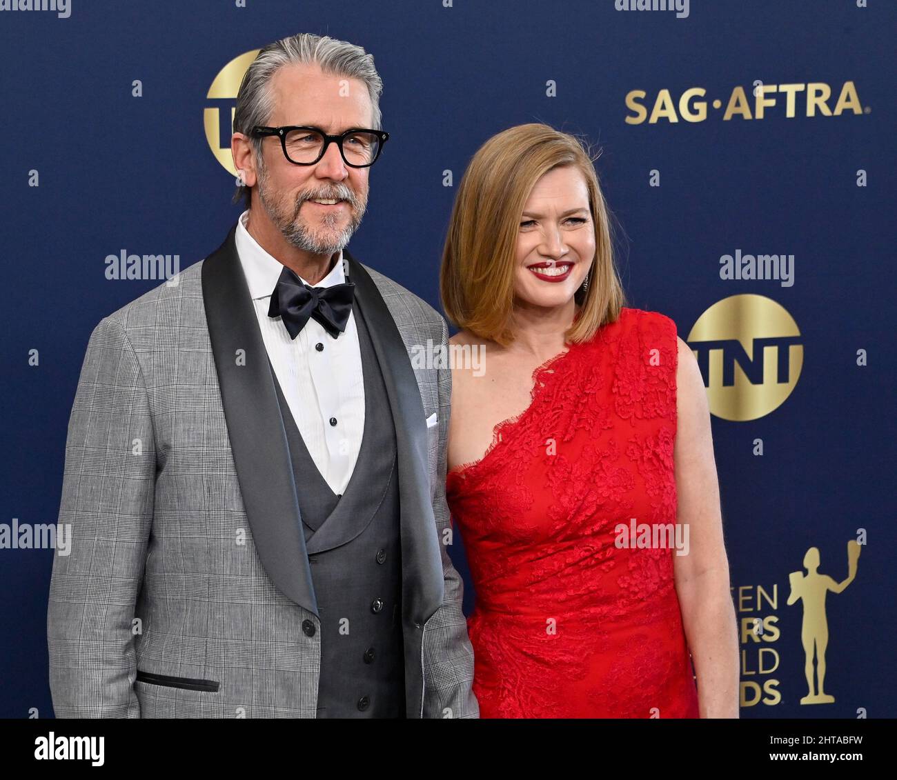 Santa Monica, United States. 27th Feb, 2022. Alan Ruck (L) and Mireille ...