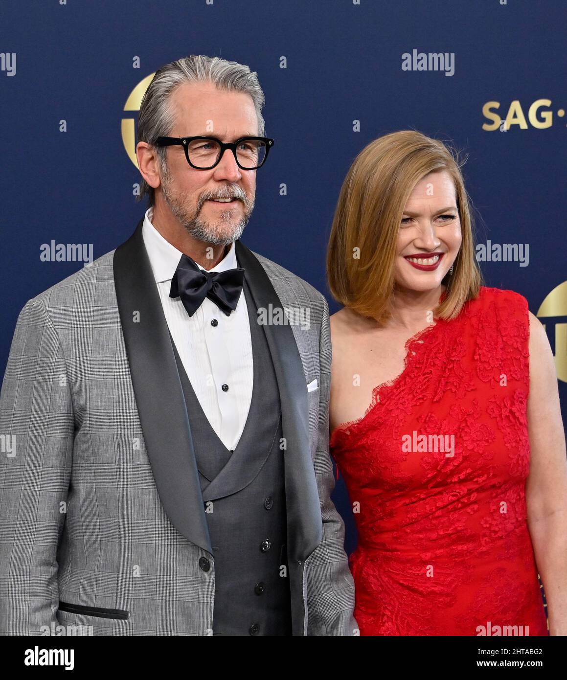 Santa Monica, United States. 27th Feb, 2022. Alan Ruck (L) and Mireille ...