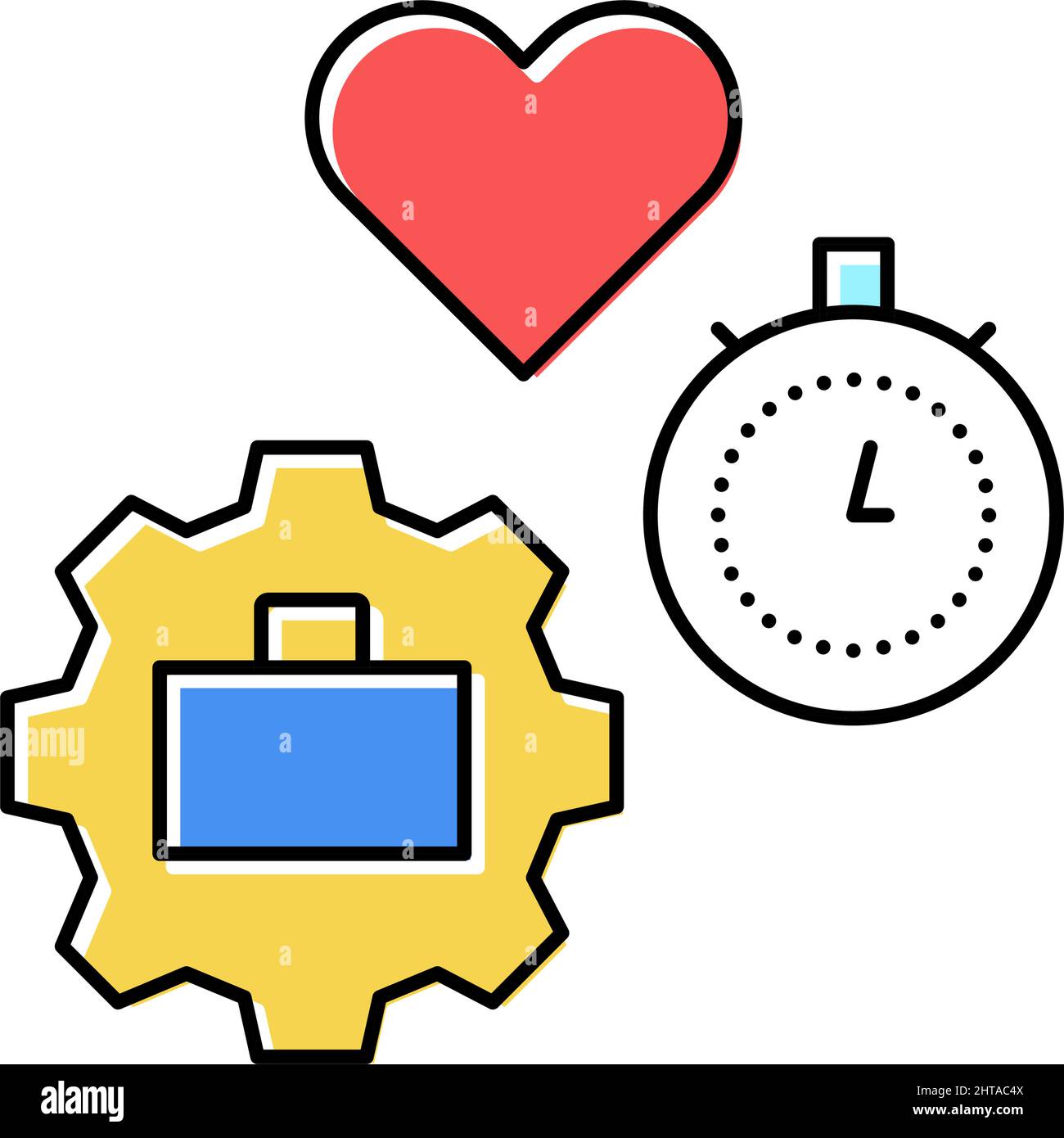 work free time color icon vector illustration Stock Vector Image & Art ...