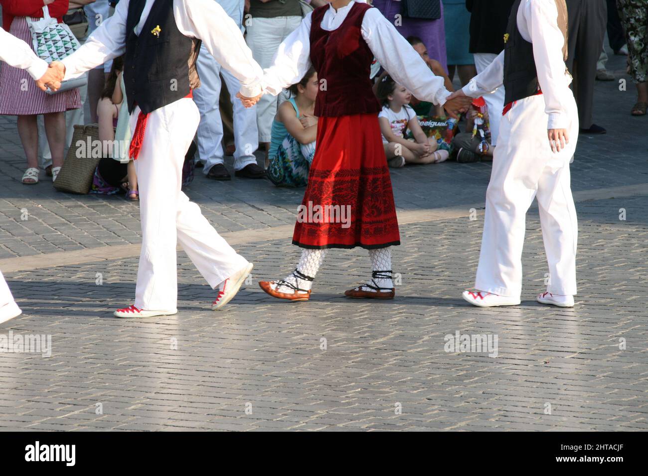 Closeup of the Basque folk dance Stock Photo - Alamy