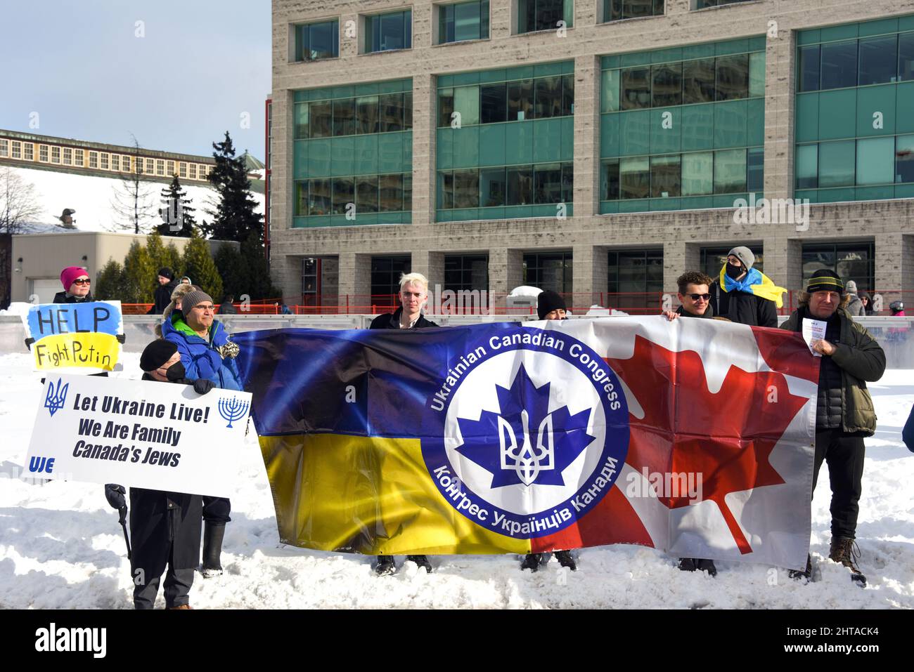 Ottawa, Canada - February 27, 2022: The Ottawa Stands With Ukraine ...