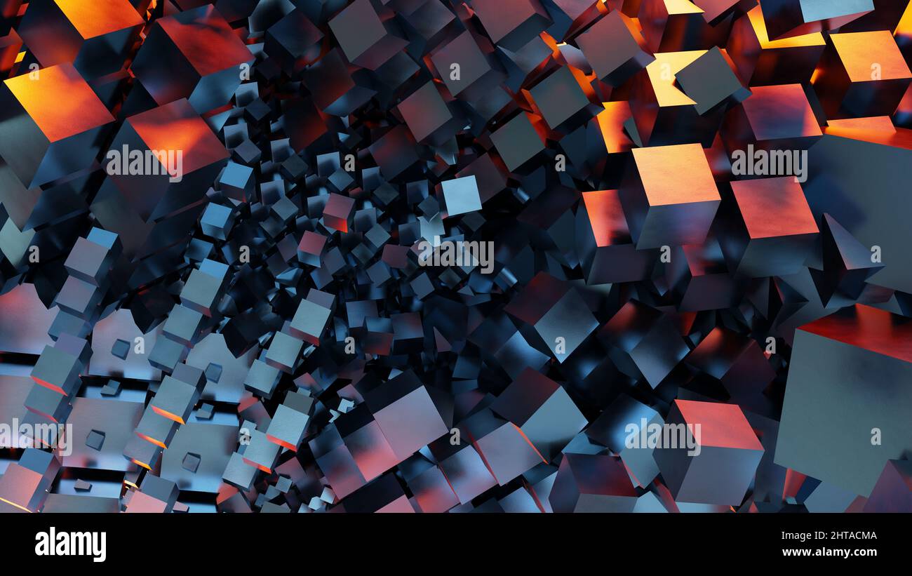 Digital tile explosion hi-res stock photography and images - Alamy
