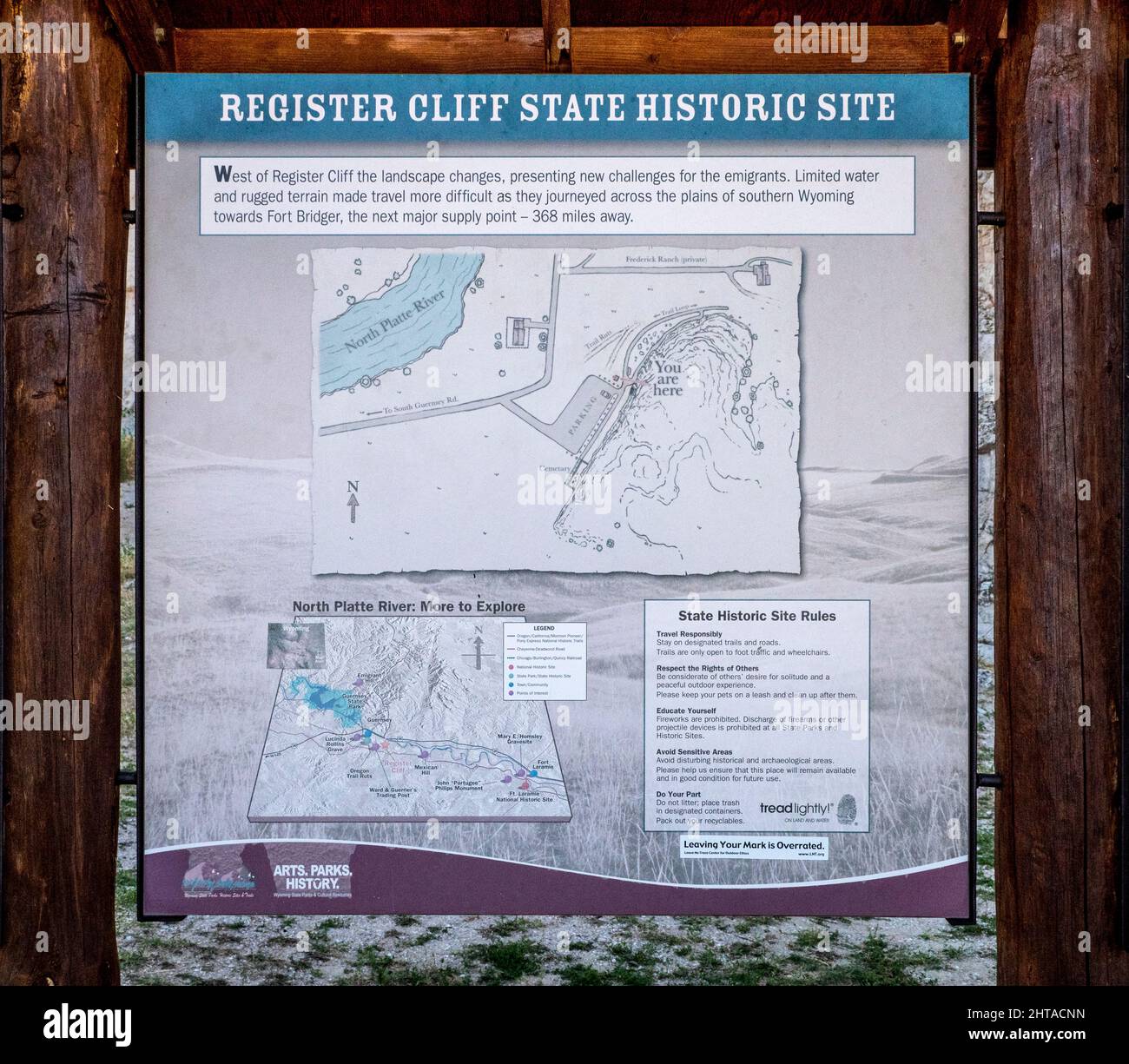 Register Cliff sign and maps providing visitors with information Stock ...