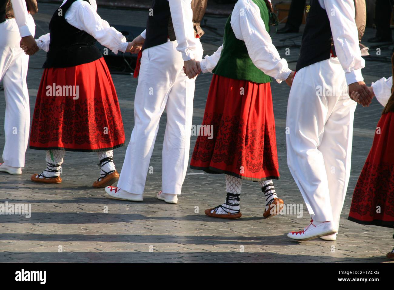 Closeup of the Basque folk dance Stock Photo - Alamy