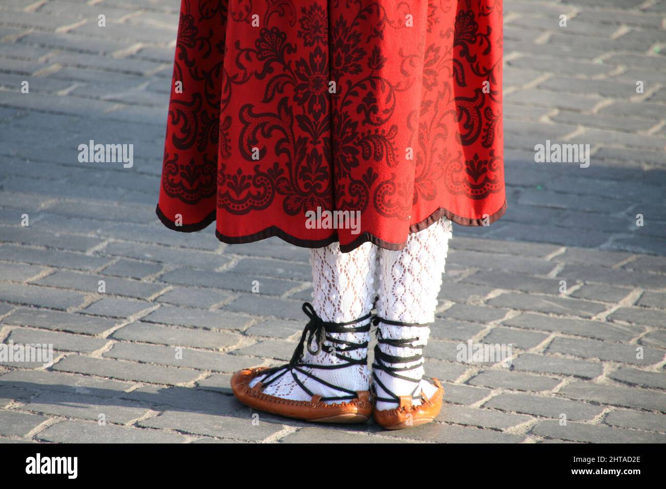Closeup of the Basque folk dance Stock Photo - Alamy