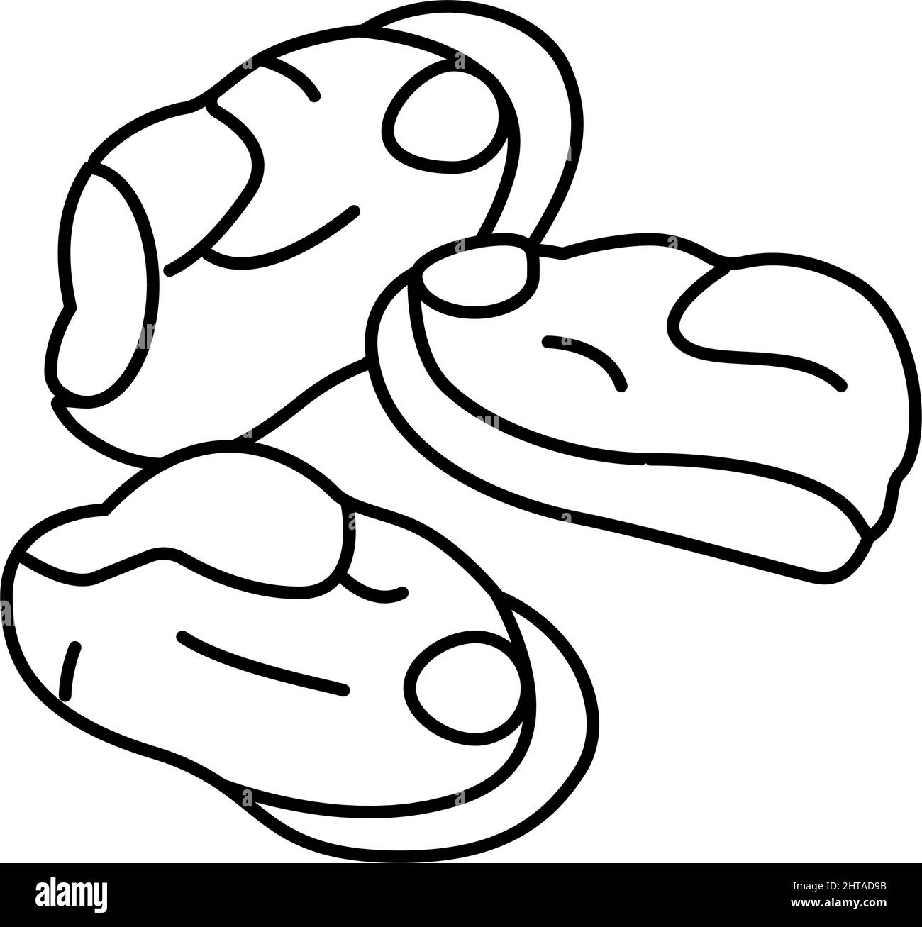 peeled mussel line icon vector illustration Stock Vector Image & Art ...