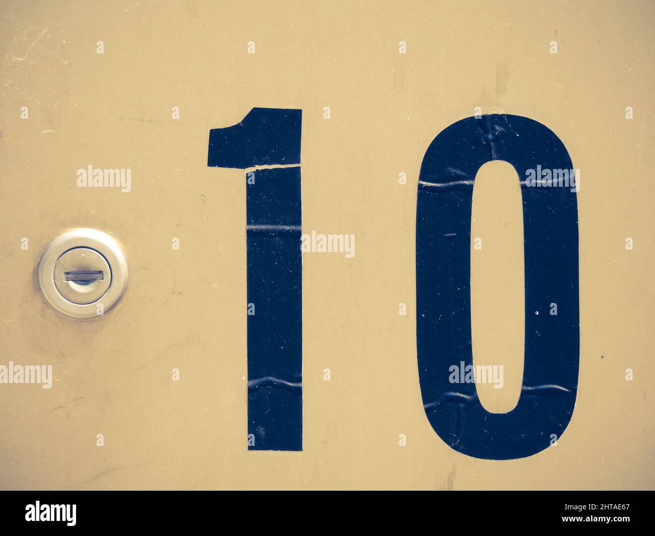Front view of a locker number 10 Stock Photo - Alamy