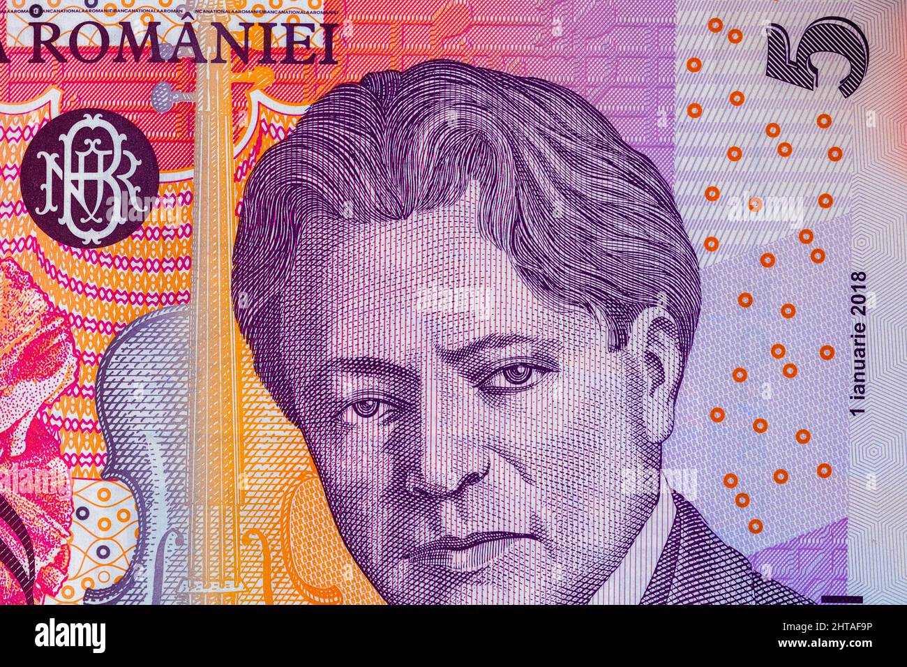 5 lei banknote hi-res stock photography and images - Alamy