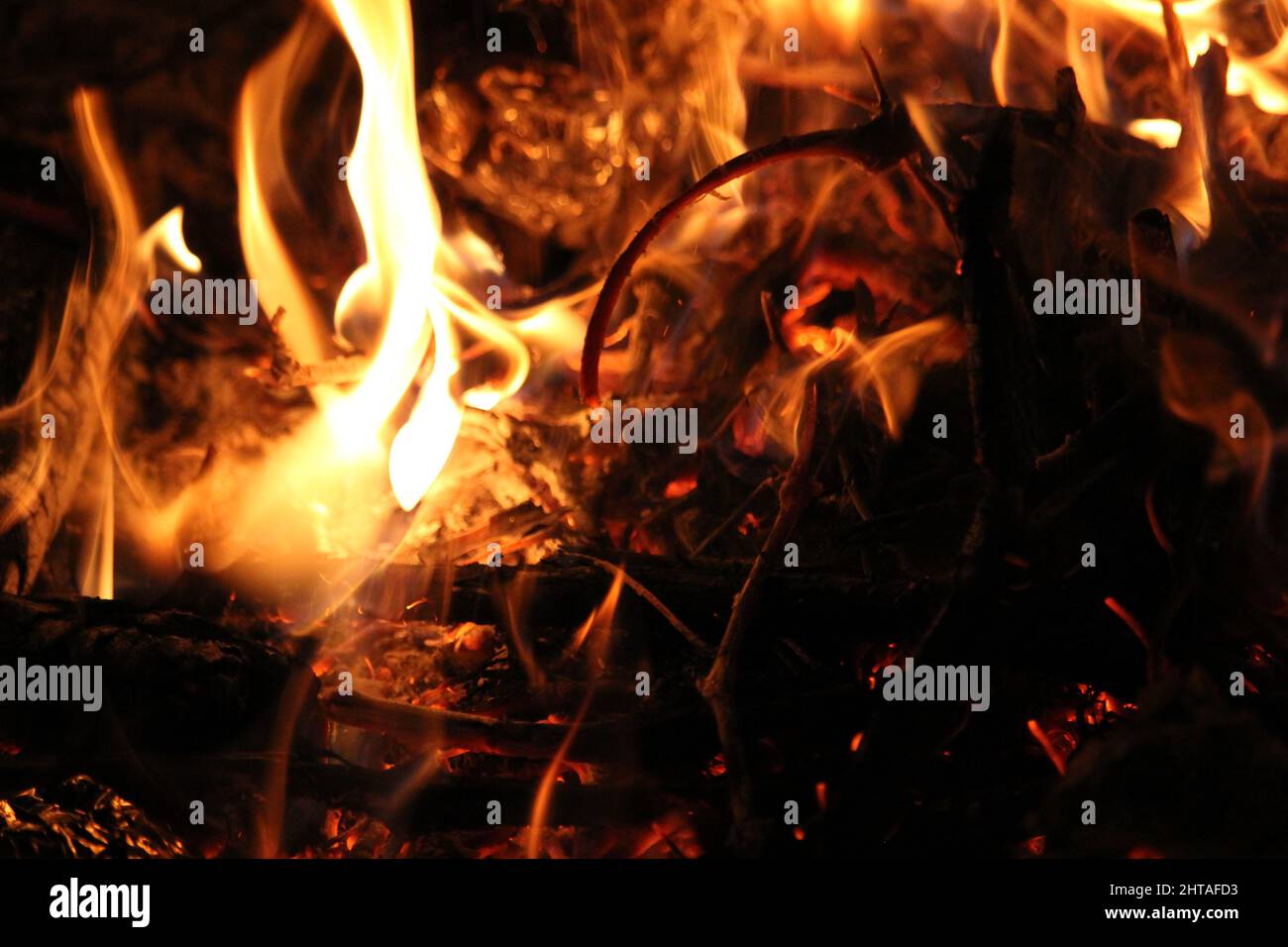 Beautiful shot of burning fire flames Stock Photo - Alamy