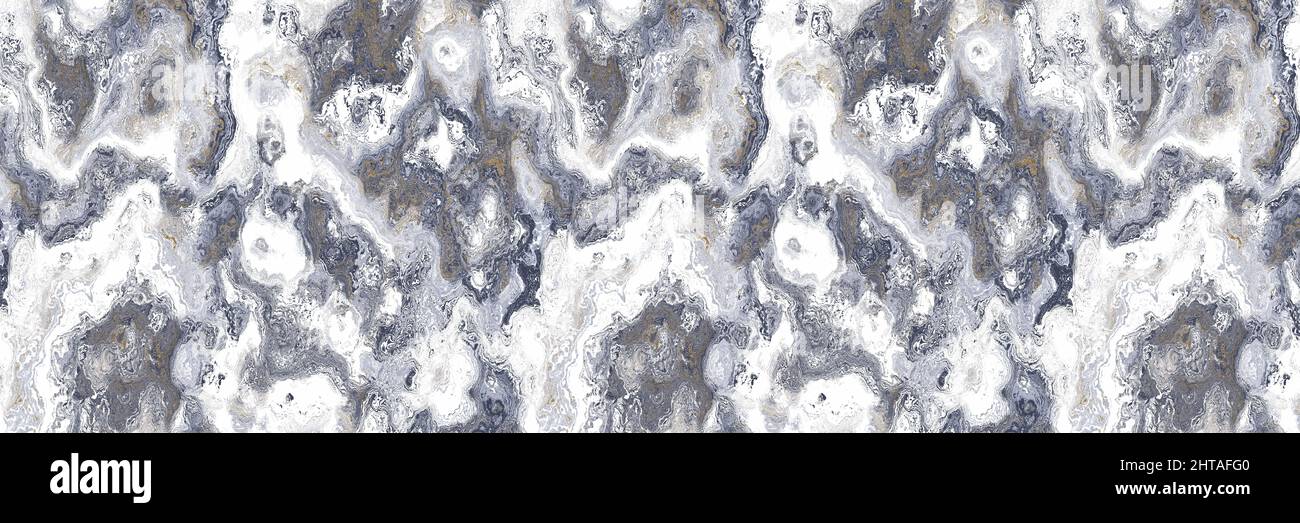 Grey tonal marbled seamless border texture. Irregular pale ink blotch ...