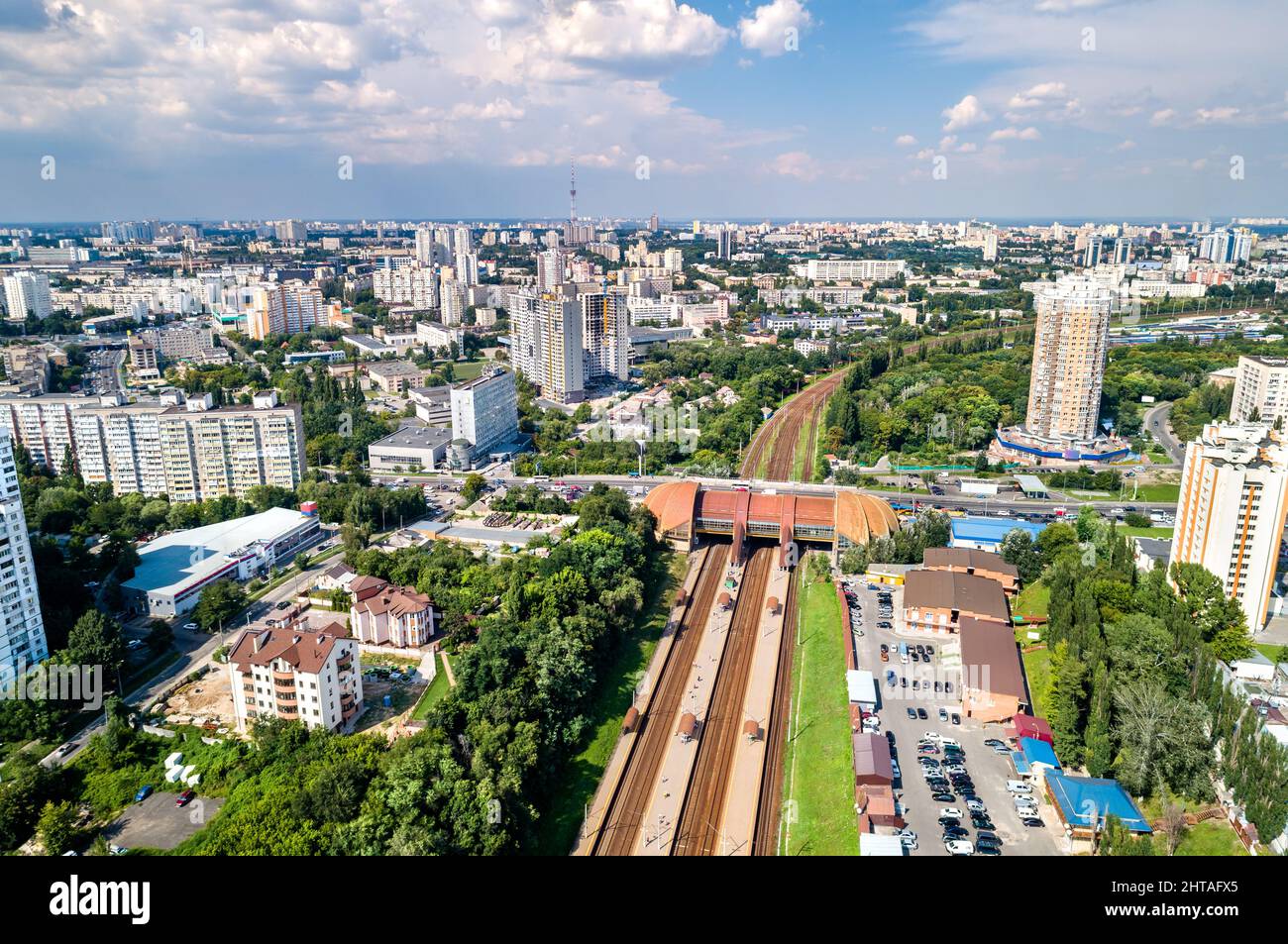 View of Karavaevi Dachi Station in Kiev, Ukraine Stock Photo - Alamy