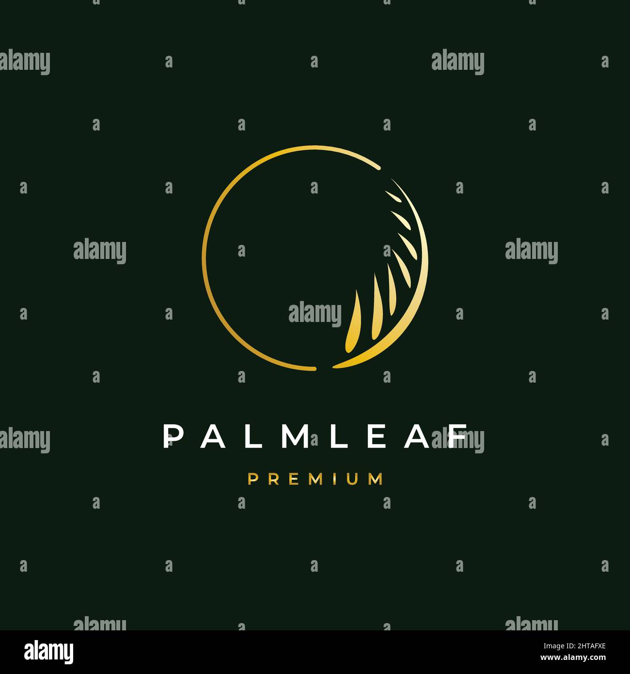 Modern green gold palm Stock Vector Images - Alamy
