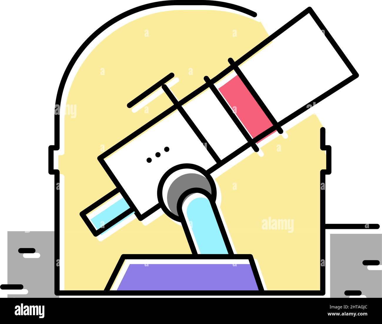 telescope of observatory color icon vector illustration Stock Vector ...