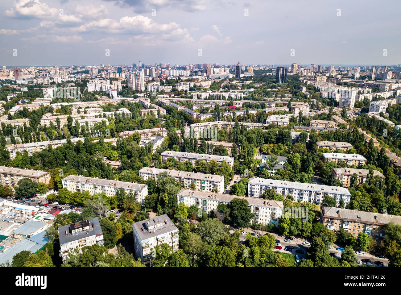 Aerial panorama of Kiev in Ukraine Stock Photo - Alamy