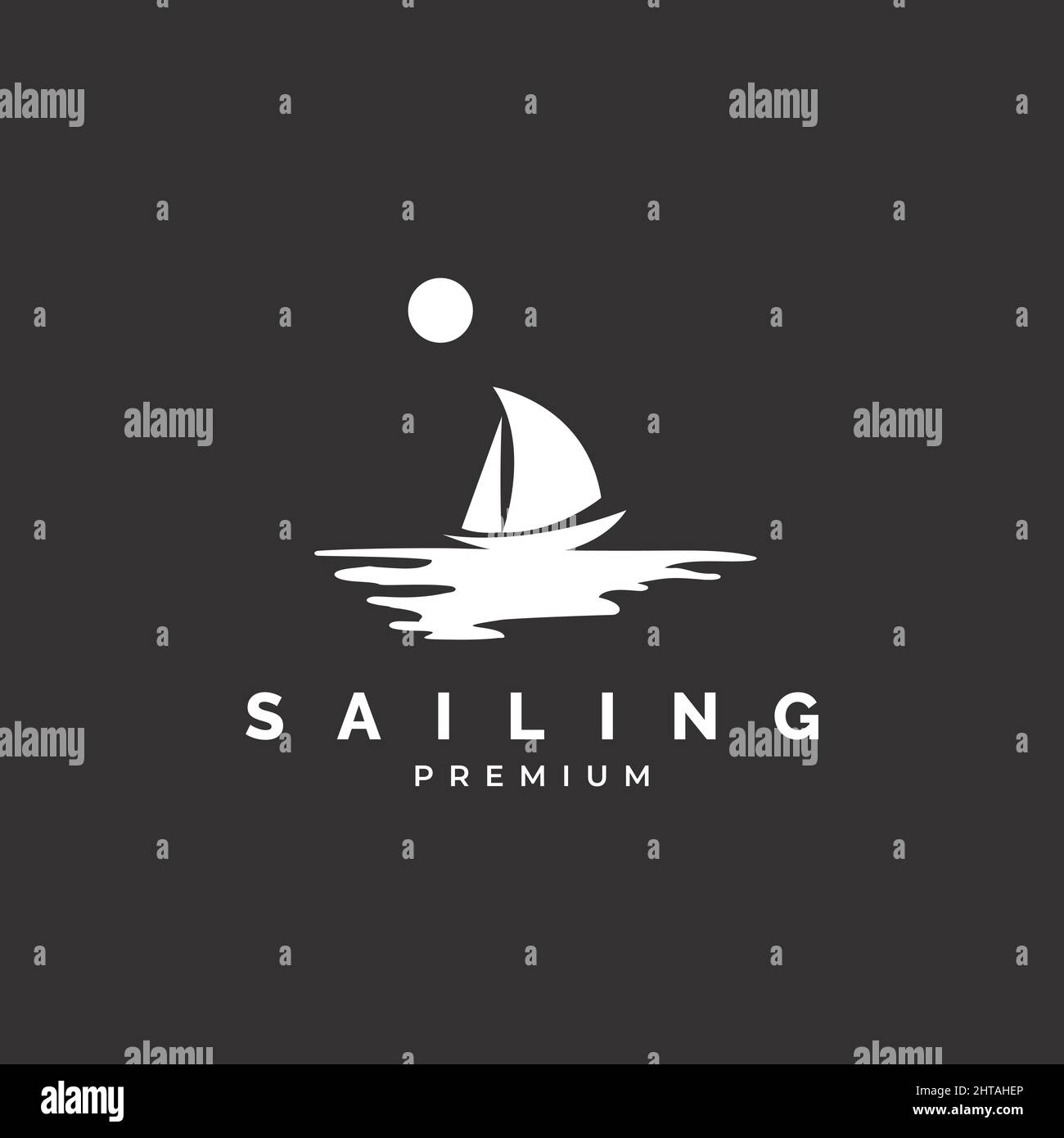 Sail boat logo design inspiration vector template Stock Vector Image ...