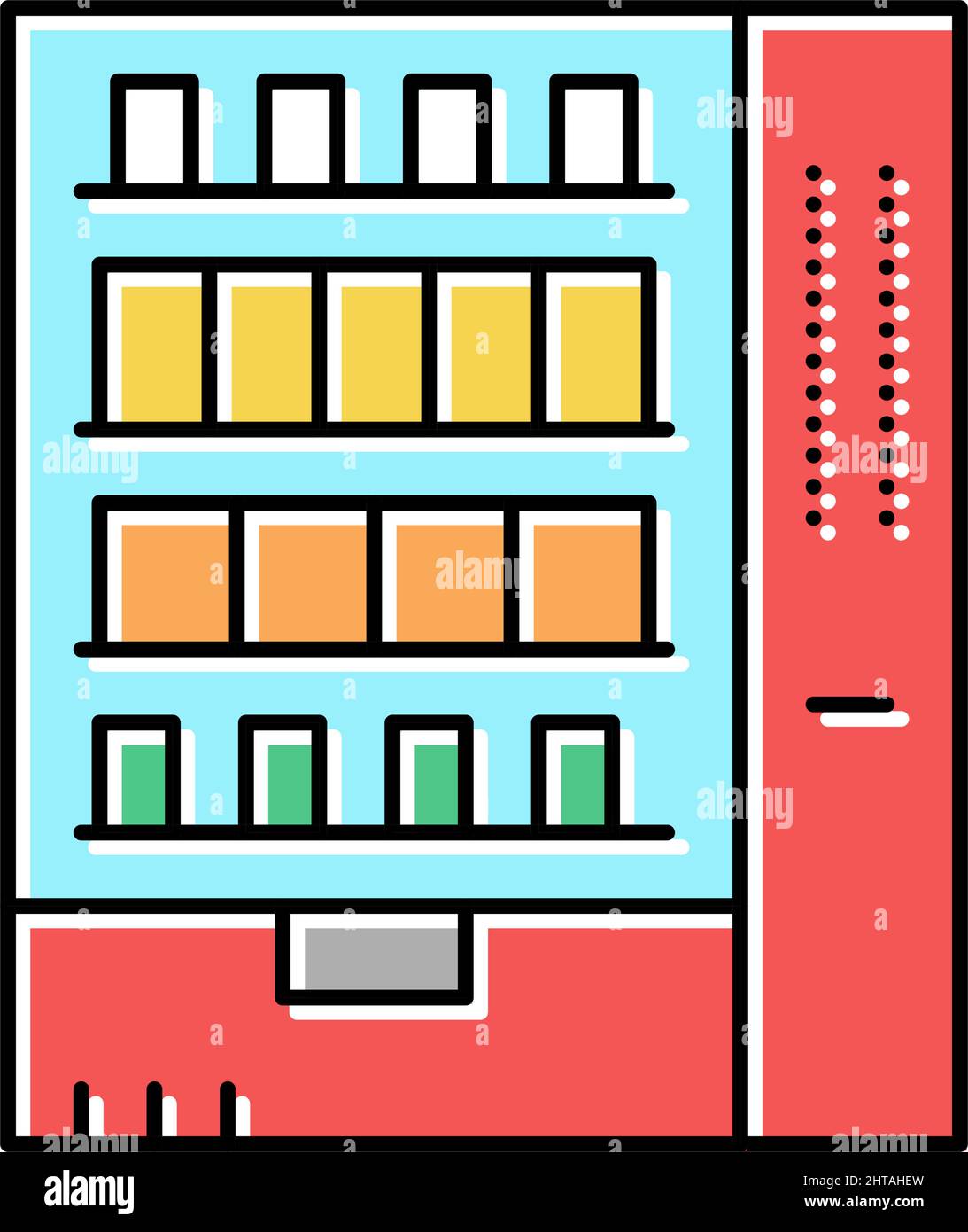 snack vending machine motel color icon vector illustration Stock Vector ...