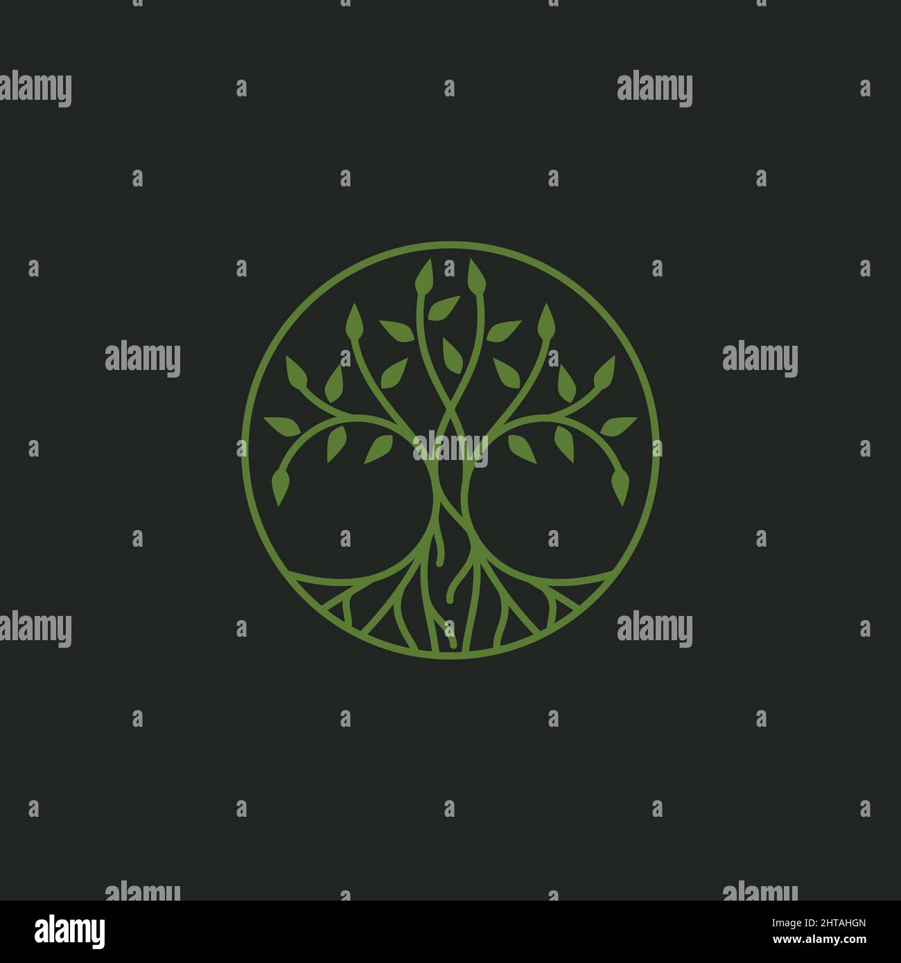 Round tree icon Stock Vector Images - Alamy