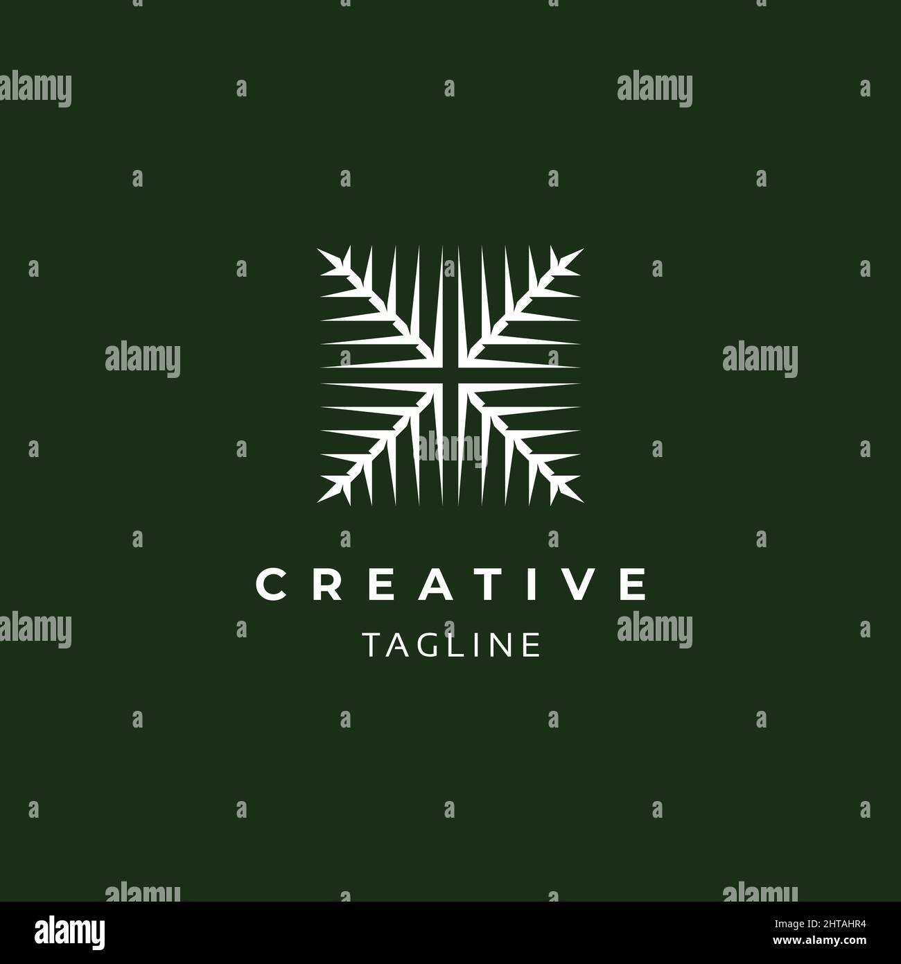 Simple elegant flat symbol logo design vector brand square hi-res stock ...