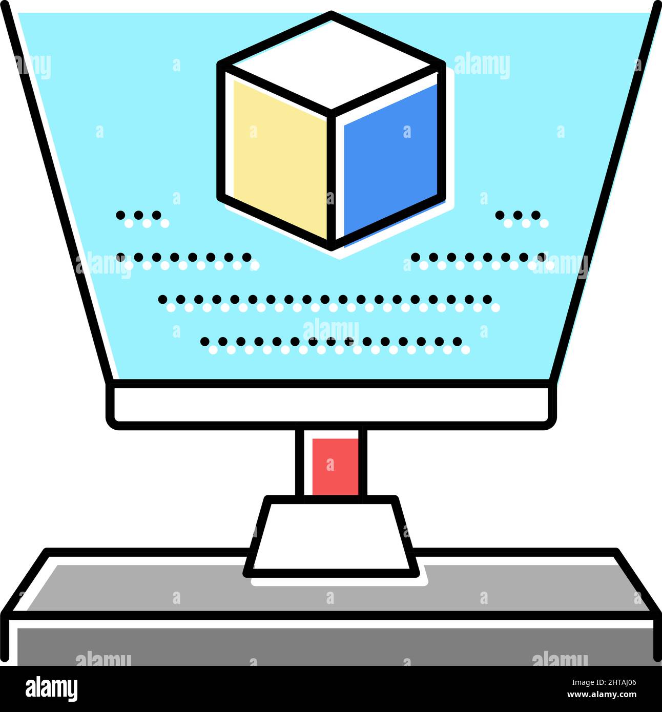 3d hologram color icon vector illustration Stock Vector Image & Art - Alamy
