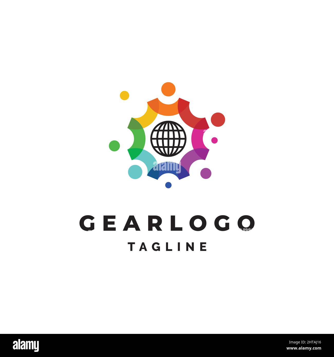 Gear world logo design illustration vector template Stock Vector Image ...