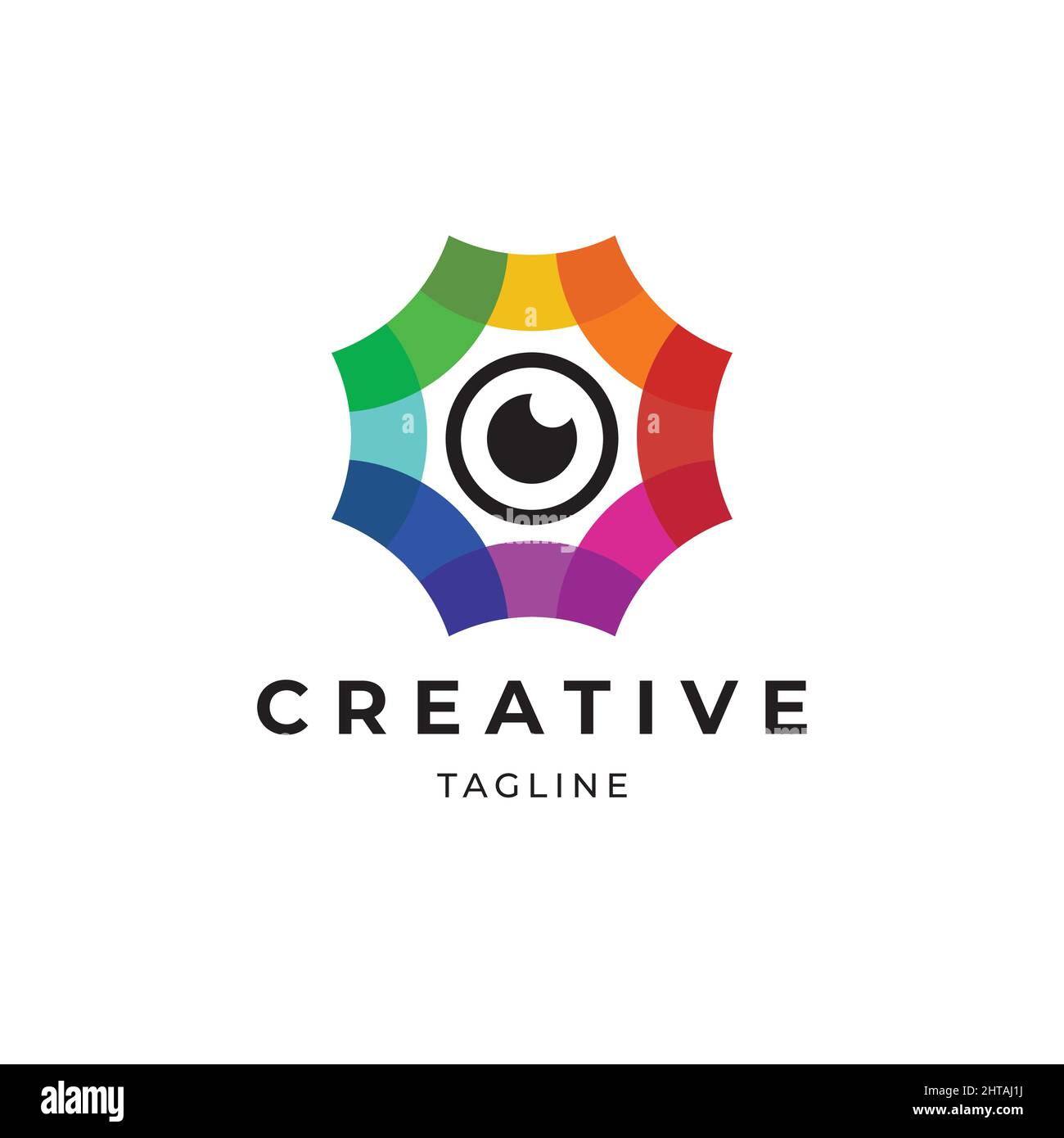Eye logo vision concept colorful eye Stock Vector Images - Alamy