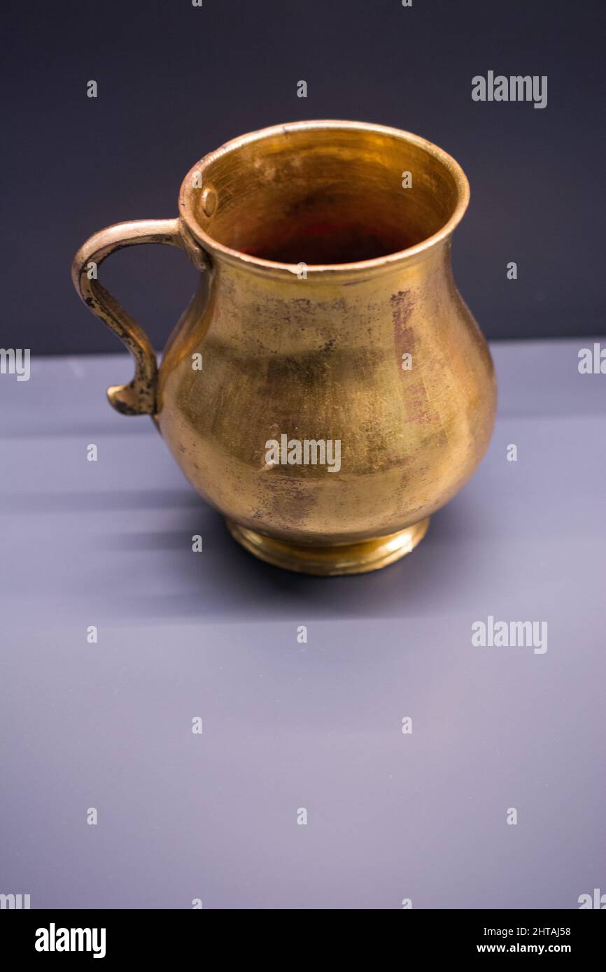 Vertical shot of an old style metal ewer water jar Stock Photo - Alamy