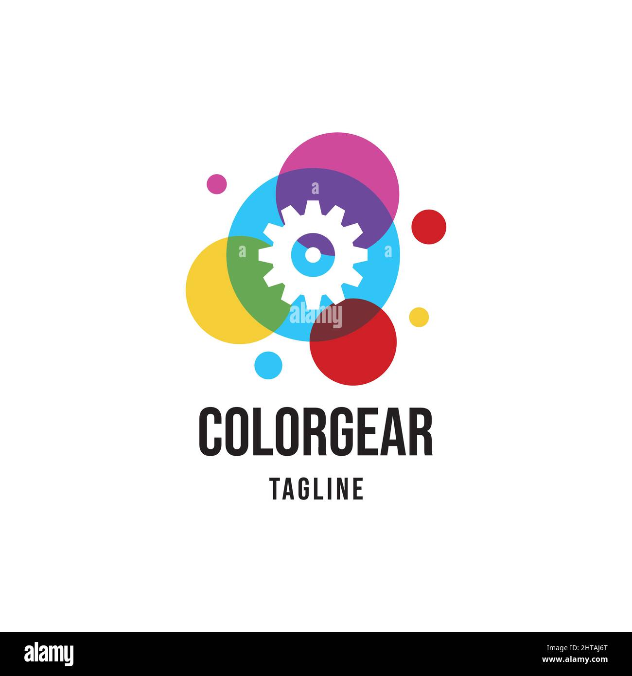 Color gear logo design illustration vector template Stock Vector Image ...