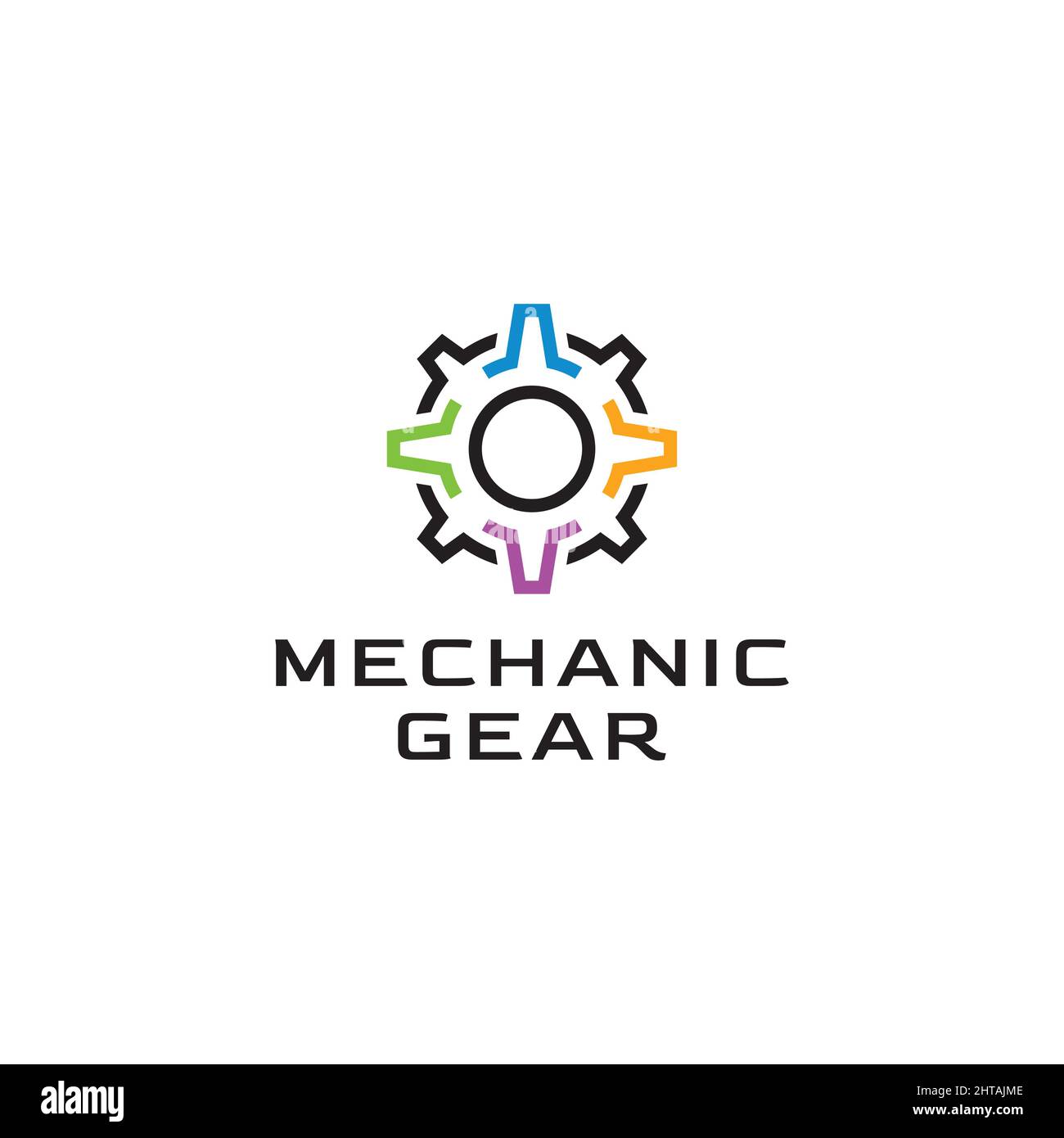 Mechanical engineering logo Cut Out Stock Images & Pictures - Alamy