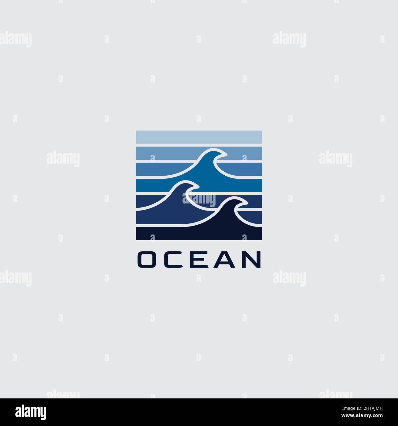 Ocean sea wave logo design inspiration vector template Stock Vector ...