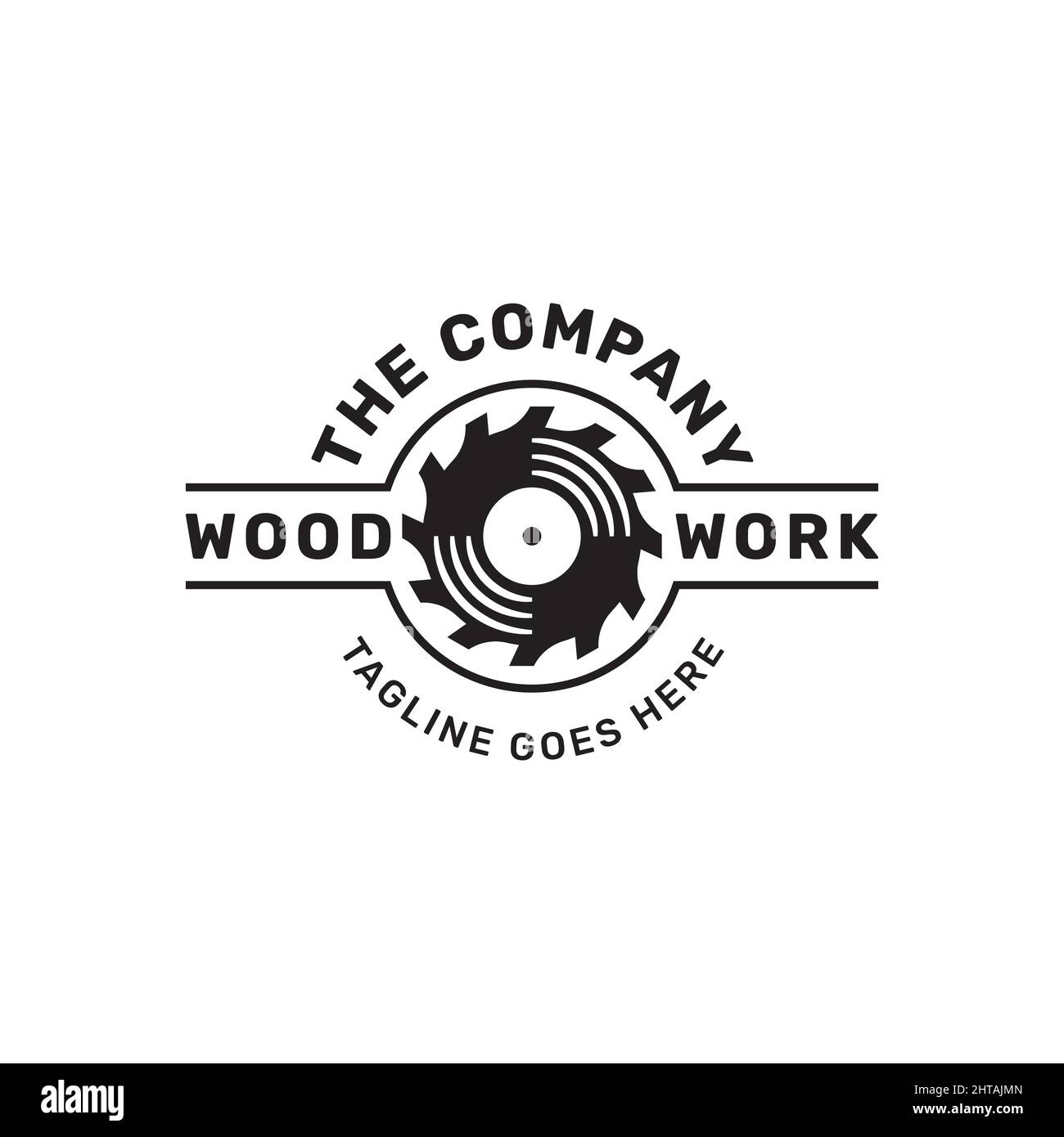 Wood work carpentry logo design inspiration vector template Stock ...