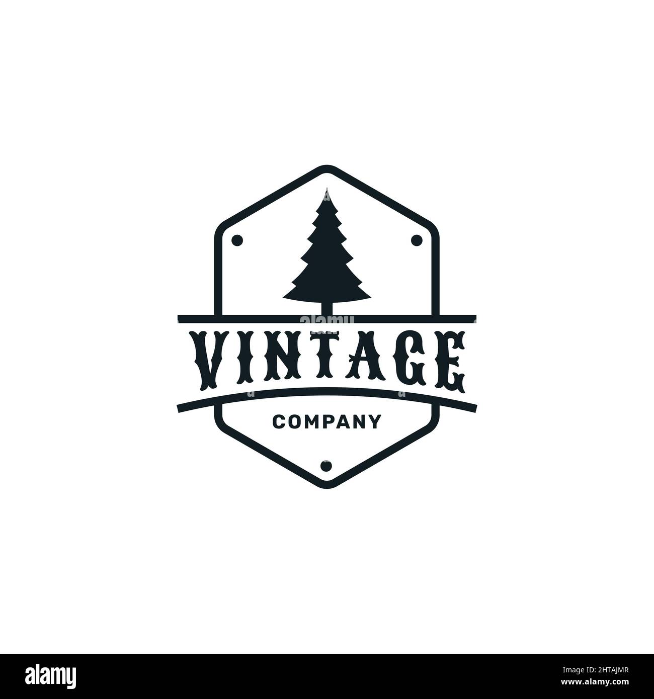 Vintage green tree Stock Vector Images - Alamy