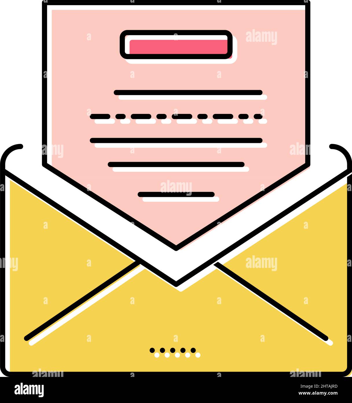 thanks message letter color icon vector illustration Stock Vector Image ...