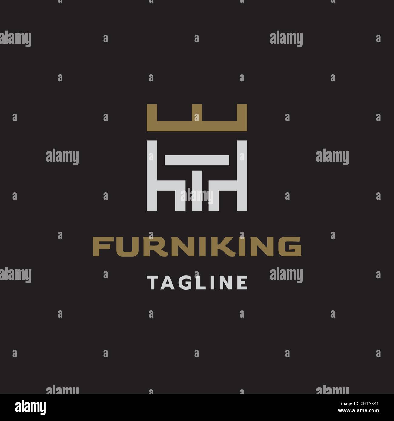 Furniture king logo design illustration vector template. Home ...
