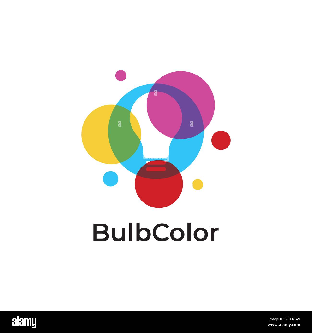 Color lamp logo design inspiration vector template. Abstract led lamp ...