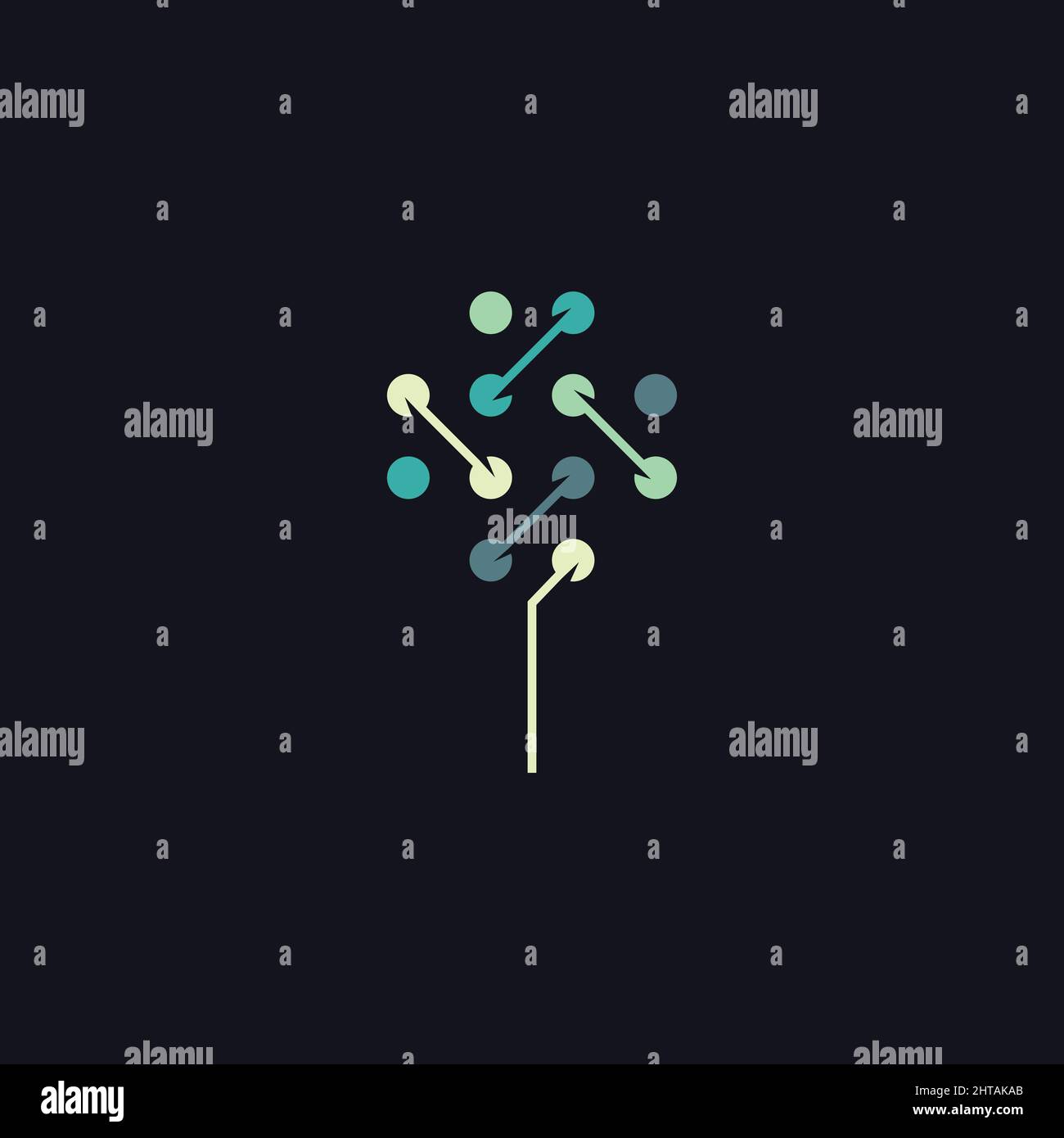 Tree technology logo design inspiration concept vector template Stock ...