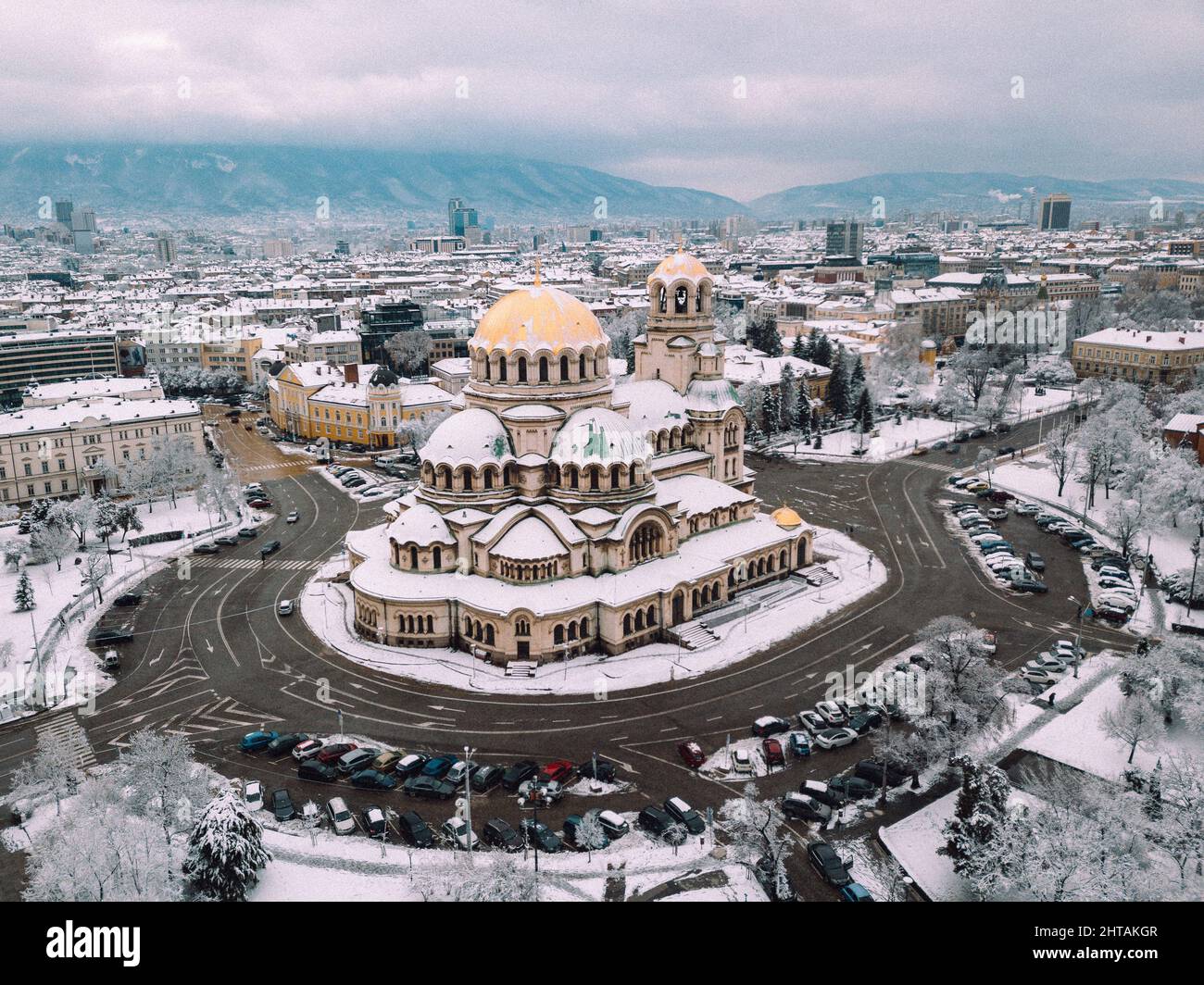 Aerial view of the Bulgarian Orthodox Church on winter Stock Photo - Alamy