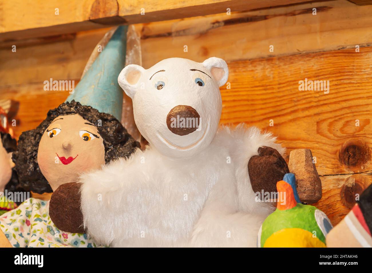 Polar bear hand puppet in a street theater in Paris (France Stock Photo ...