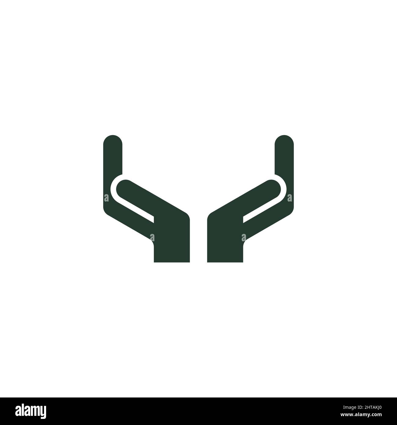 Safe hands logo design illustration vector template. Hand care symbol inspiration Stock Vector ...