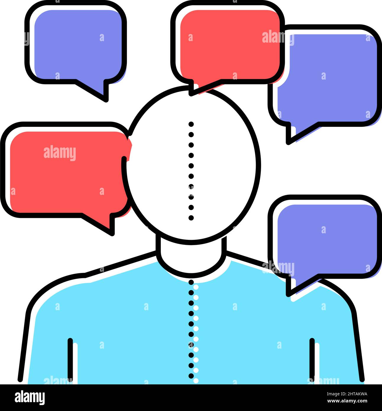 manic-depression psychological disease color icon vector illustration ...