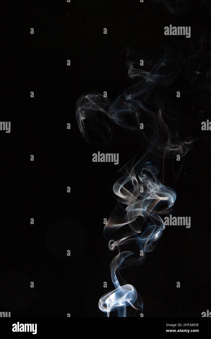 Real colorful smoke on black background. Graphic resource for use with ...