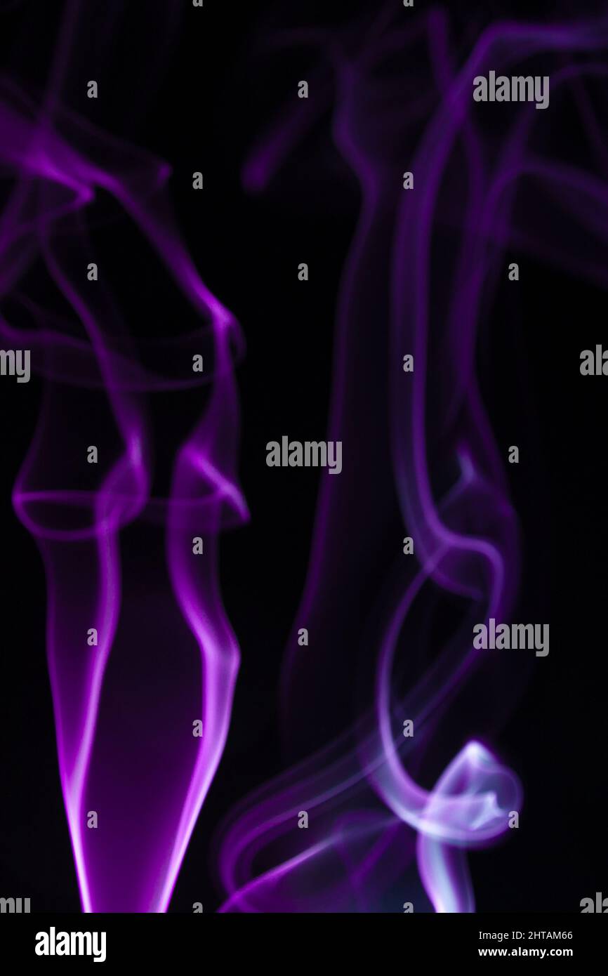 Real colorful smoke on black background. Graphic resource for use with ...