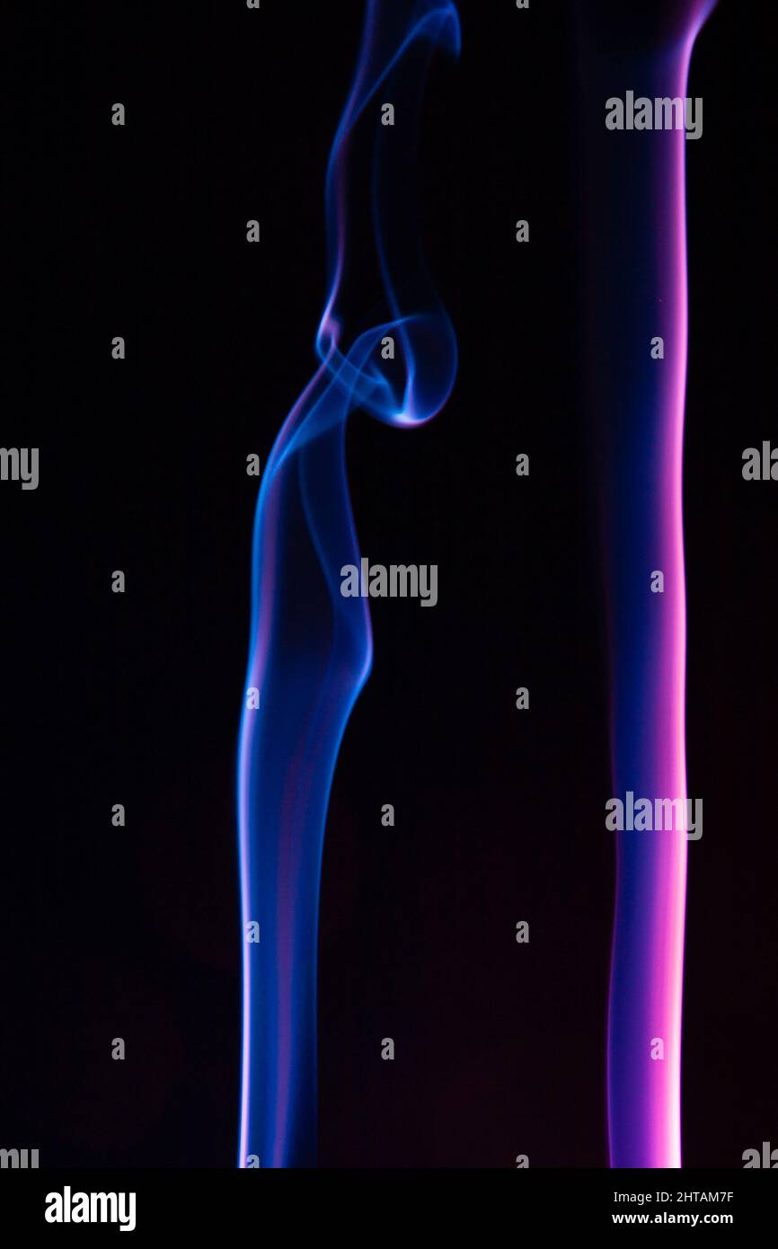 Real colorful smoke on black background. Graphic resource for use with ...